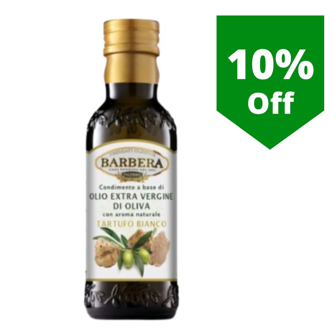 BARBERA EVOO CONDI WITH WHITE TRUFFLES 6x25cl - Cibosano